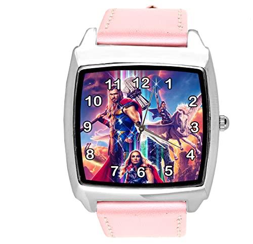 Pink Leather Square Watch for Fantasy Fans – TAPORT